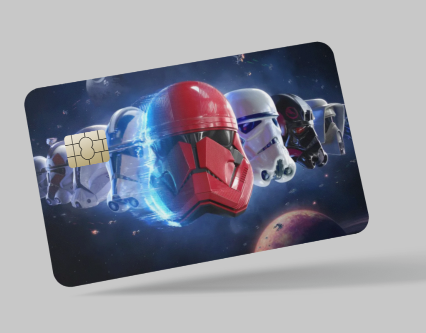 STAR WARS , 2 pc credit card skin & DEBIT CARD,TROLLEY & GYM | eBay