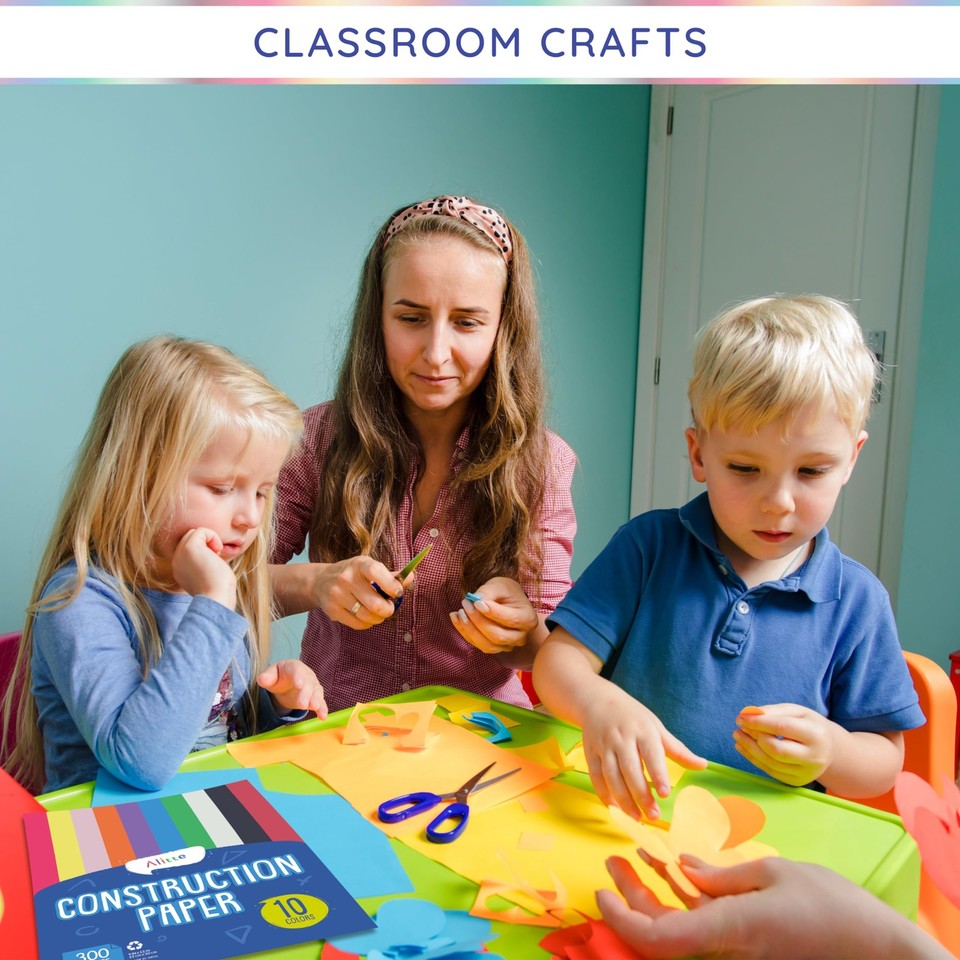 Construction Paper Assorted Colors - (600 Sheets, 9x12), Craft Paper ...