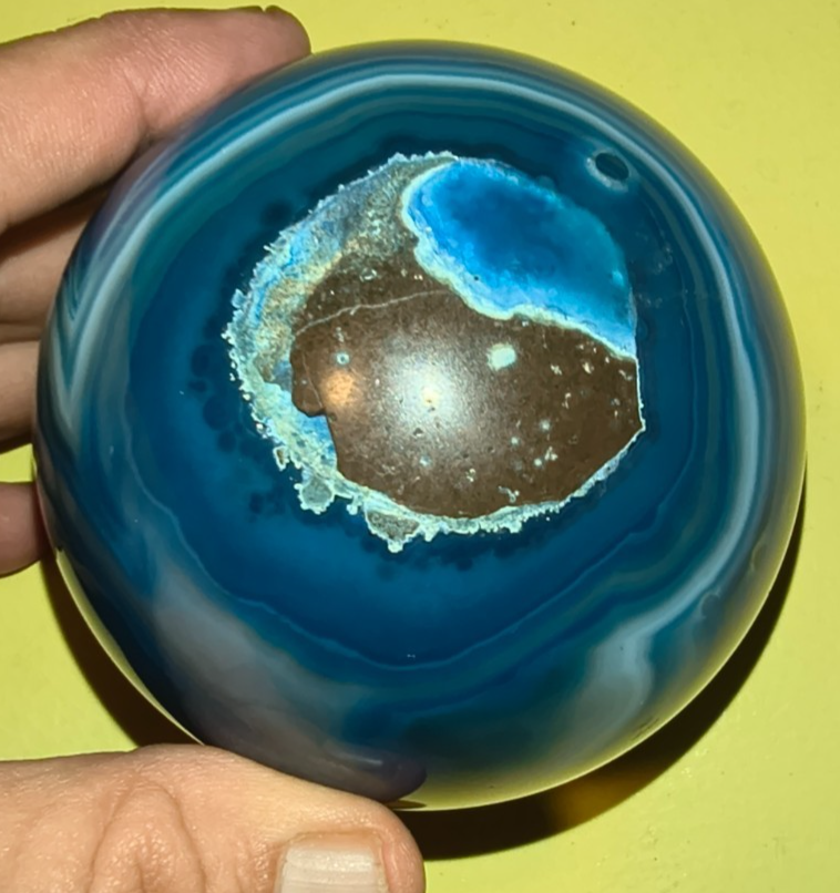 RARE Natural Polished Banded Agate Sphere Ball | eBay Australia