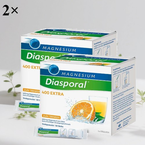 Neu MAGNESIUM DIASPORAL 400 Extra Trinkgranulat, 2×50 St PZN 03355608 ...