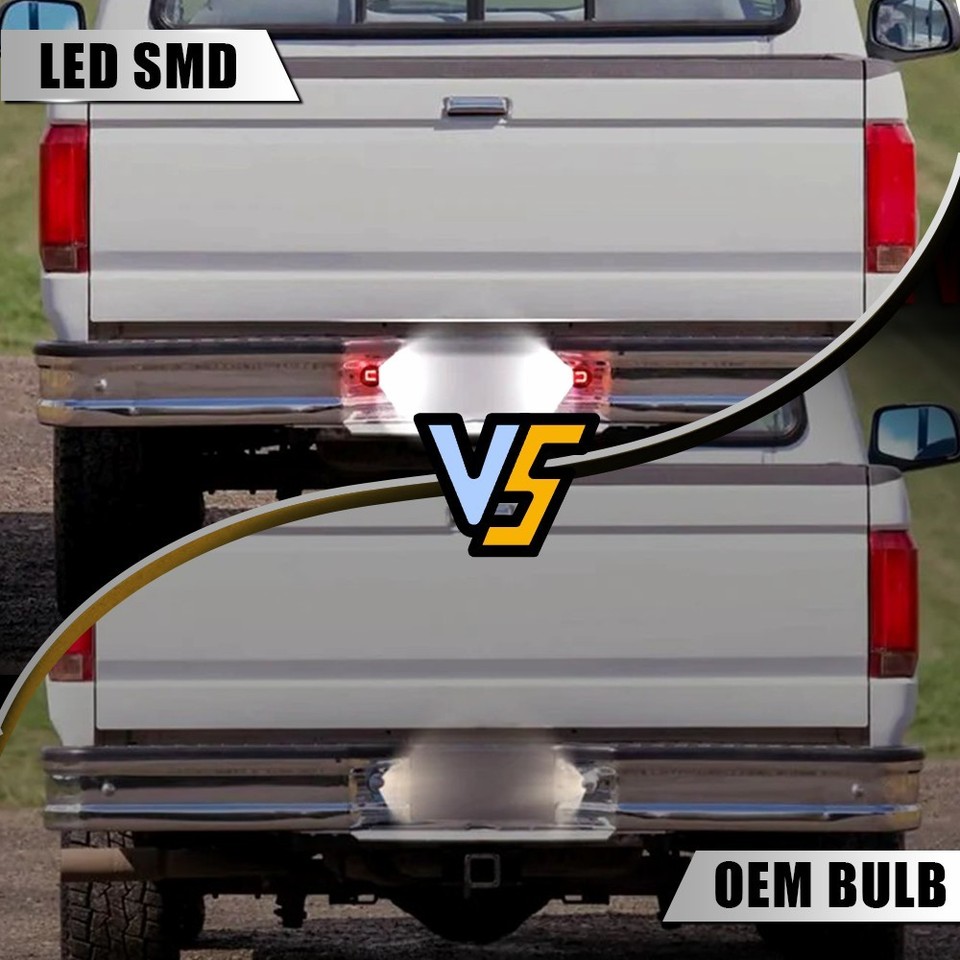 White Red U-shape LED License Plate Lights For 2006-2008 Lincoln Mark ...