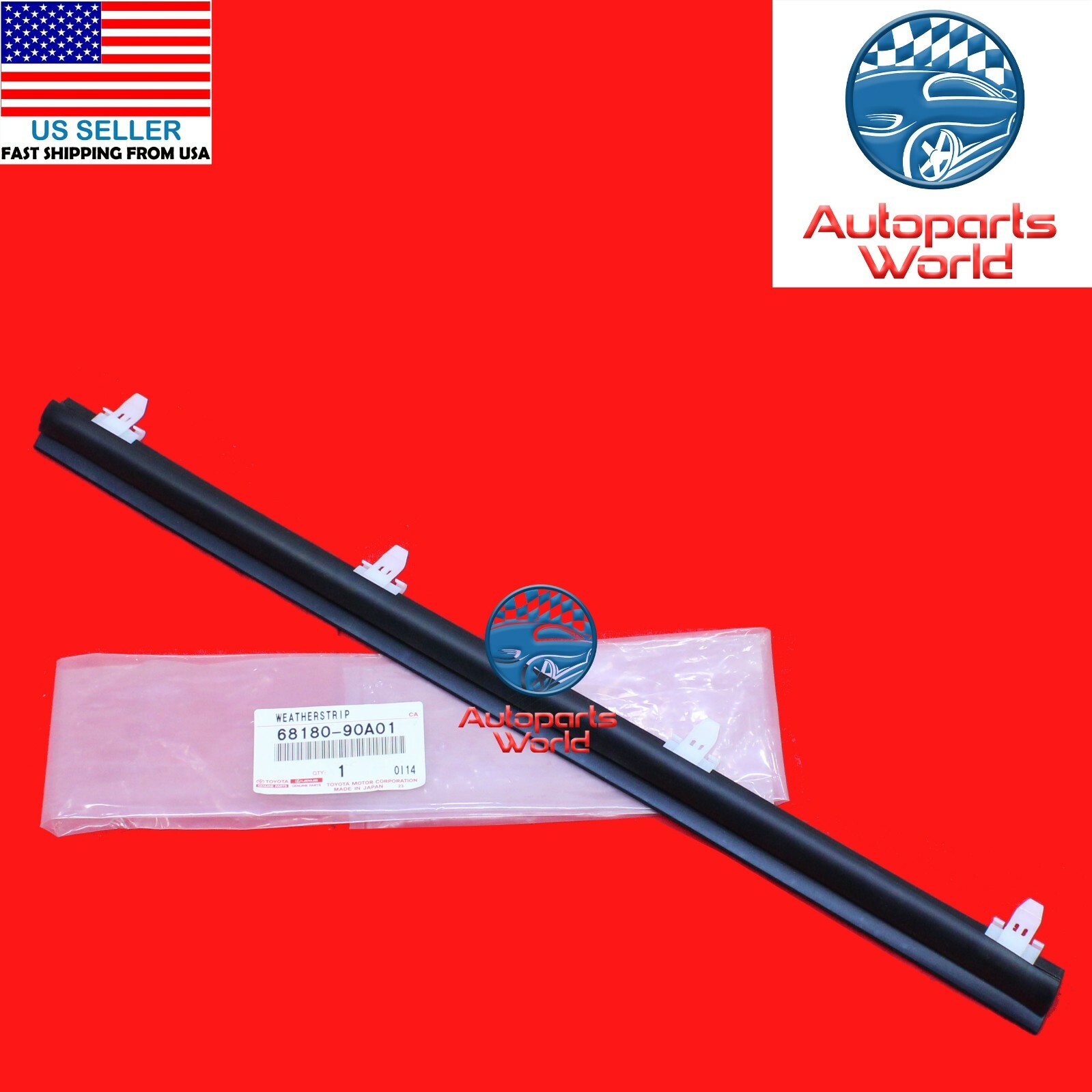 GENUINE TOYOTA 81-87 LAND CRUISER RIGHT REAR DOOR GLASS WEATHERIP 68180 ...