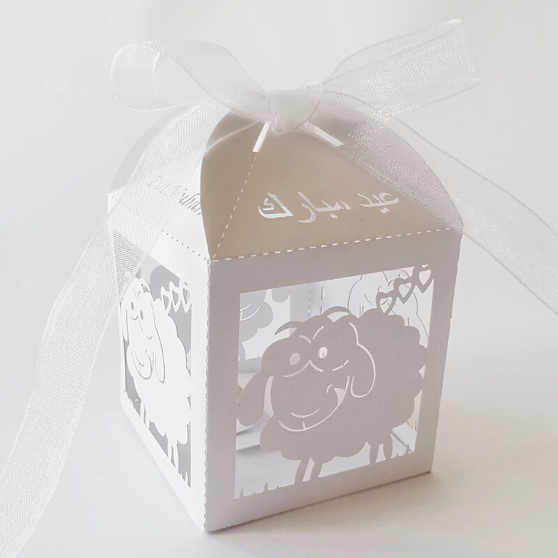 100pcs Sheep Eid Decoration Paper Hollow Cut Candy Box Storage | eBay