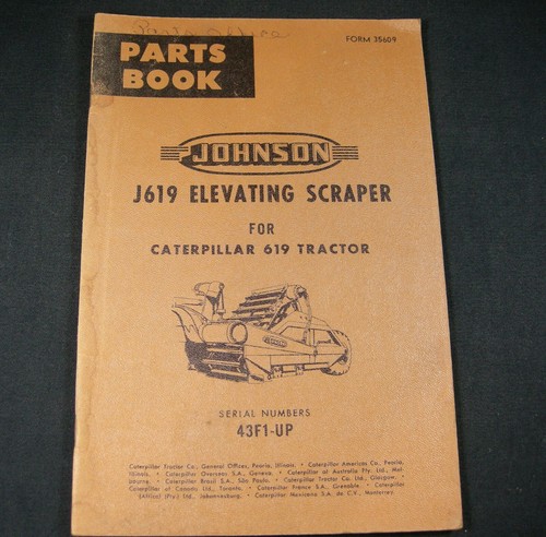 CAT Caterpillar Johnson J619 Elevating Scraper For 619 Tractor Parts ...