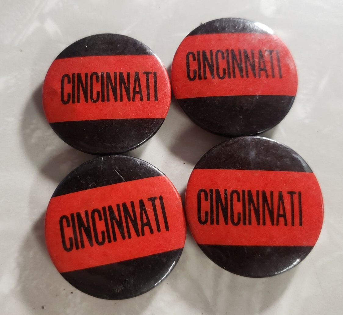 Cincinnati Pep Pin School Buttons Pinbacks Sports Team Set Of 4 VTG | eBay