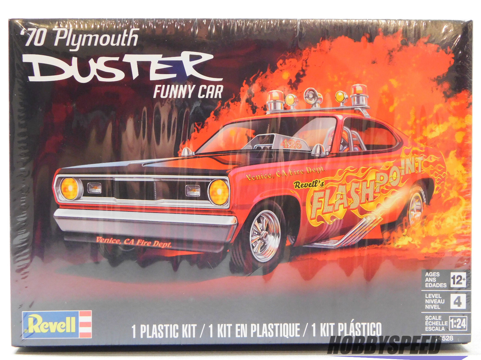 REVELL 1970 PLYMOUTH DUSTER FUNNY CAR PLASTIC MODEL KIT 1:24 SCALE ...