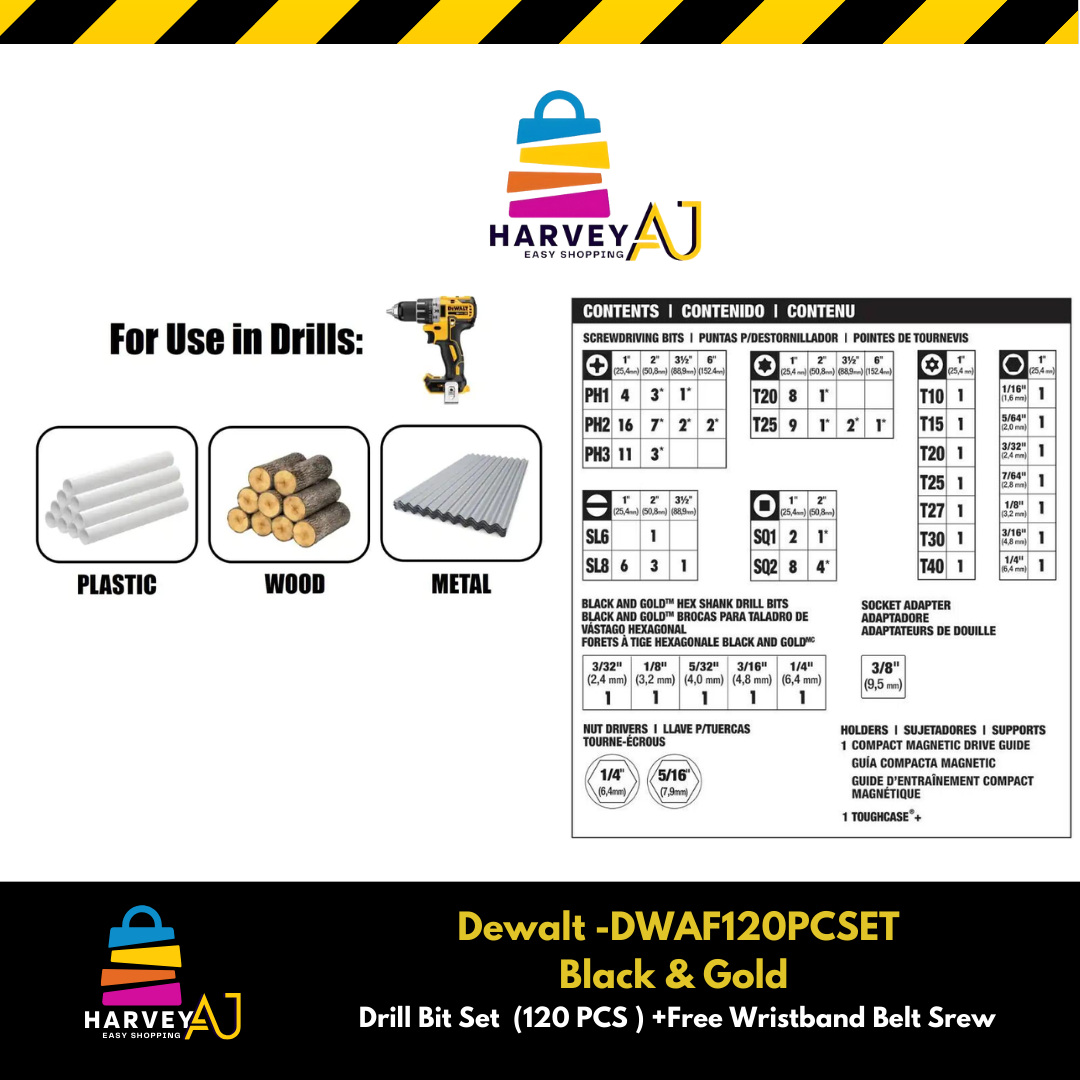 Dewalt Maxfit Ultra Steel Drill and Driving Bit Set - 120-Piece +Free ...