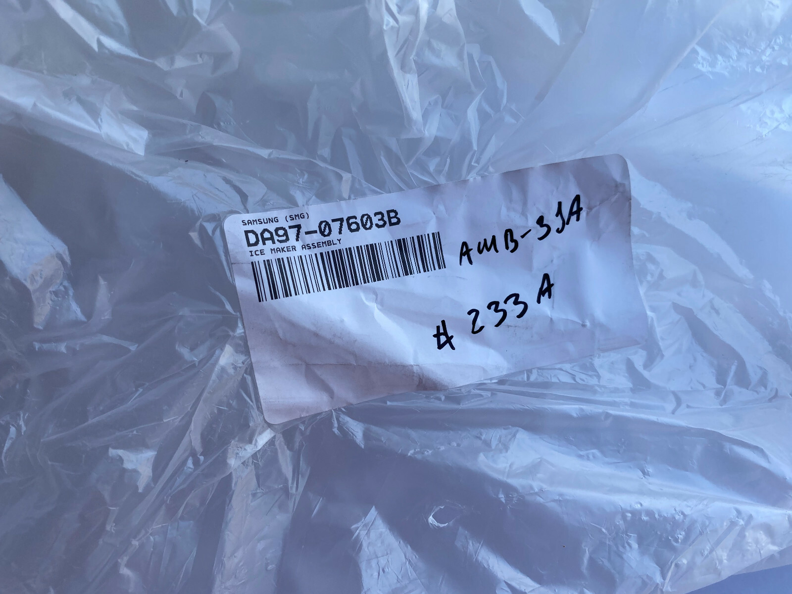 GENUINE OEM Samsung Refrigerator Ice Maker Assembly DA97-07603B | eBay