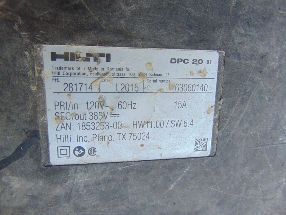 HILTI DG150 6" Concrete GRINDER W/ DPC20 POWER CONVERTER & Case | eBay