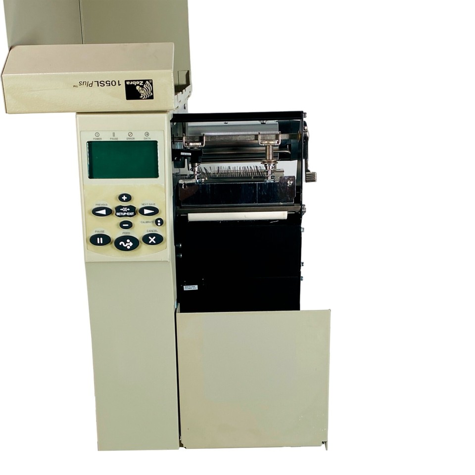 Zebra 105SL Plus Thermal Transfer Label Printer Peel Rewind LAN USB 1YR ...