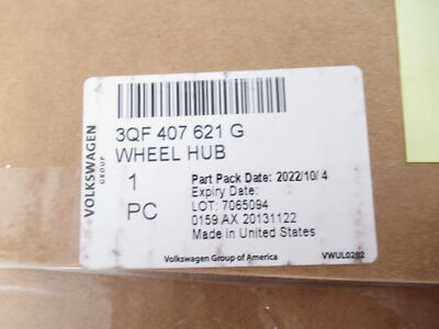 Genuine OEM VW 3QF-407-621-G Wheel Bearing & Hub Assembly 21-22 Atlas ...