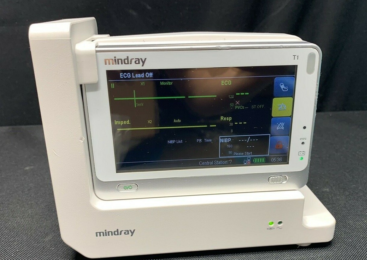 Mindray T1 w/ Dock Station - Masimo Spo2, 12 Lead ECG, NIBP, IBP - | eBay