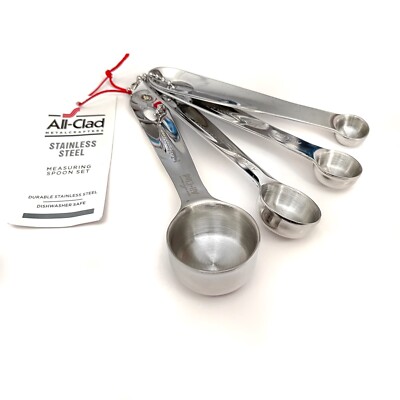 All-Clad Metalcrafters 4pc Set Stainless Steel Measuring Spoon Set USA ...