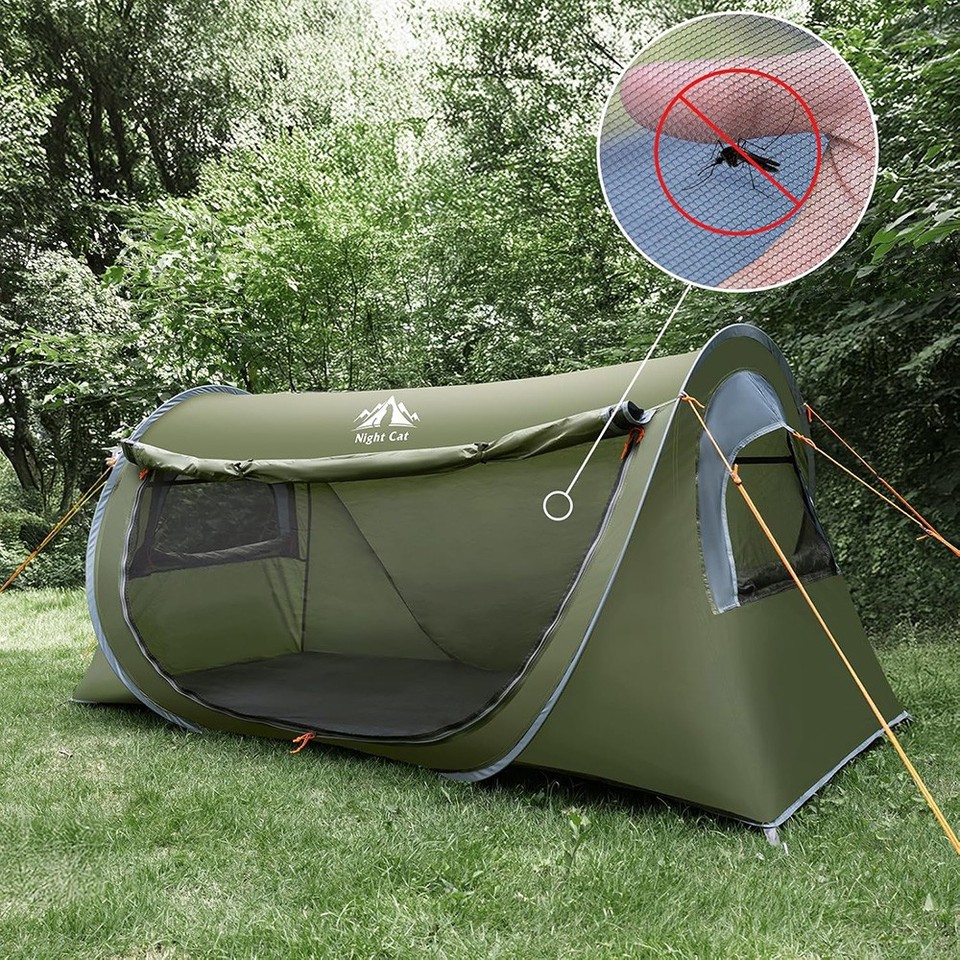 Pop Up Tents for Camping, 1 Person Camping Tents with Quick Setup ...