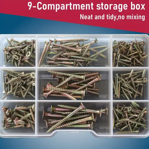 Flat Head Self-Tapping Screws 270pcs Kit (M3x20/30 M3.5x30 M4x20/30/40 ...