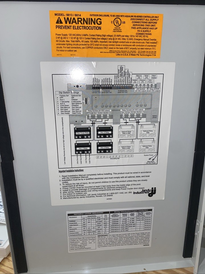 #6614 Jandy AquaLink RS Sub Panel Power Center 52337050821| eBay