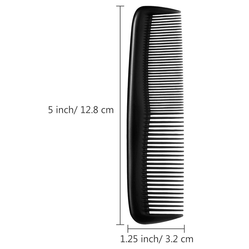 Leinuosen 12 Pieces Hair Combs Set Pocket Plastic Fine Tooth 12 Pieces ...