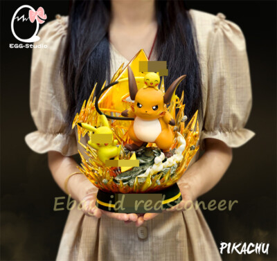 Raichu Evolution EGG Studio 1:6 11" Resin GK Painted Statue Anime ...