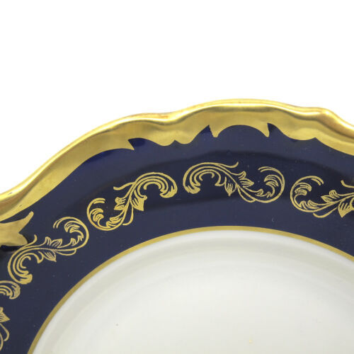 REICHENBACH 8184k Echt Cobalt Gold Porcelain Tea Cup Saucer Dessert ...
