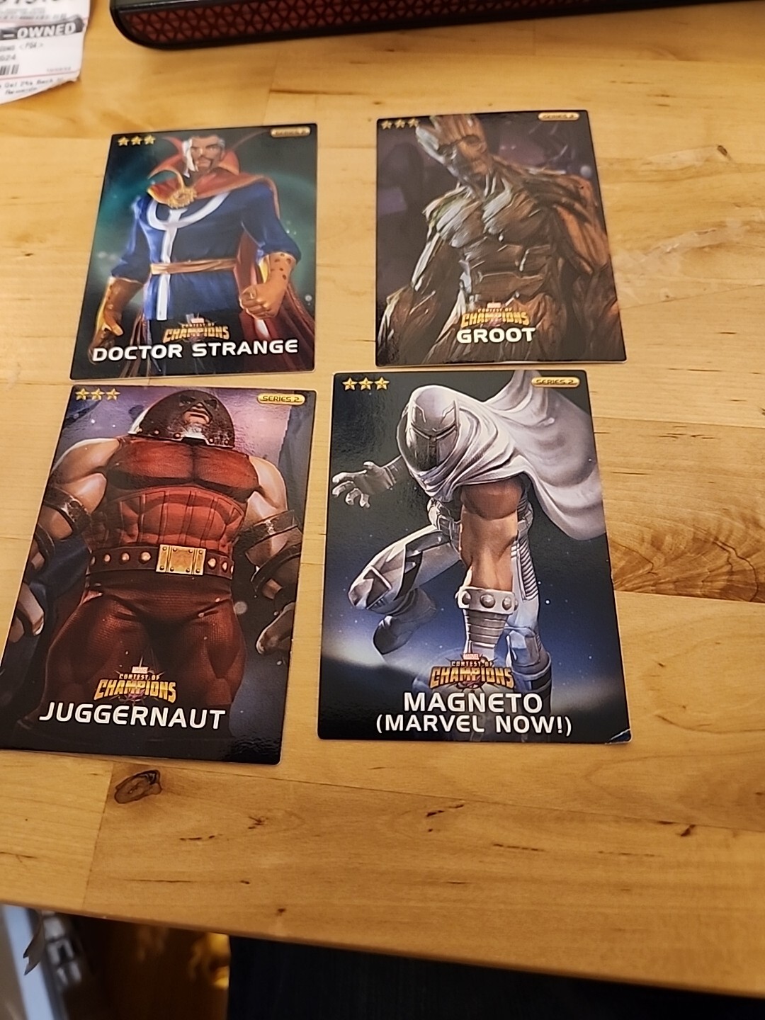 4 MARVEL CONTEST OF CHAMPIONS Arcade Game Series 2 Cards Dave & Busters ...