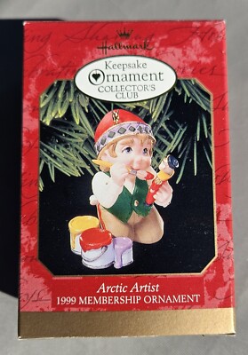 NIB "Arctic Artist" HALLMARK Keepsake Dated 1999 Membership Ornament | eBay