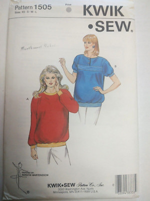 Maternity Top Shirt Pullover XS S M L Kwik Sew 1505 Sewing Pattern UC ...