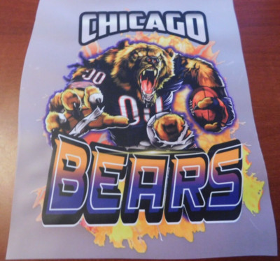 Chicago Bears 8" DTF Heat Transfer Iron On FREE Shipping (A33) | eBay