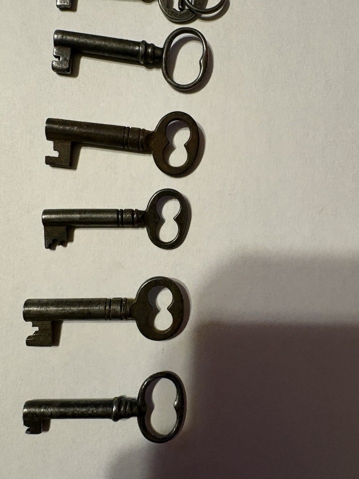 8-Antique Skeleton Key Lot Barrel Hollow Keys Steampunk Vintage | eBay