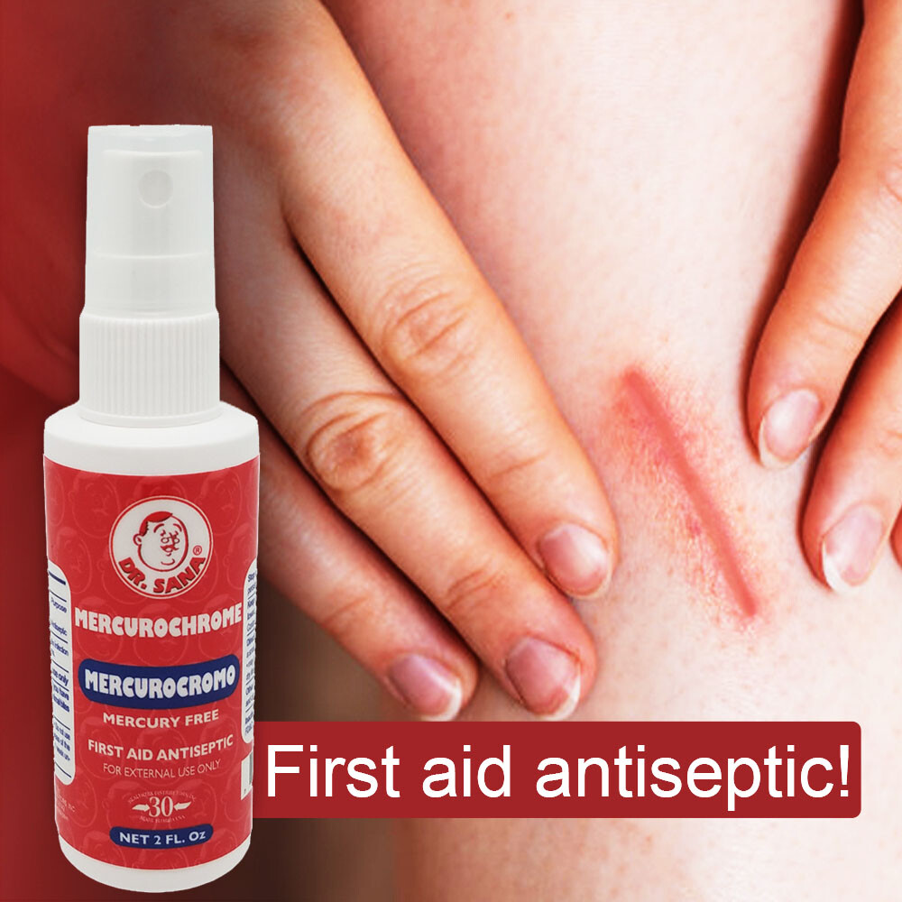 Mercurochrome Mercurocromo Dr Sana Antiseptic Spray Bottle 2 FL Oz for ...