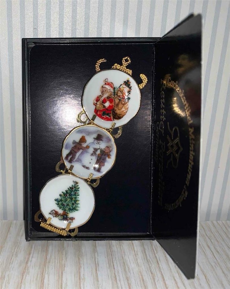 MINIATURE DOLLHOUSE 1:12 SCALE REUTTER CHRISTMAS PLATE RACK - 1.388/6 ...