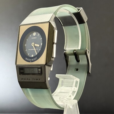 [Near MINT] CASIO FS-01 Film Watch Pella Dual Time Analog & Digital ...