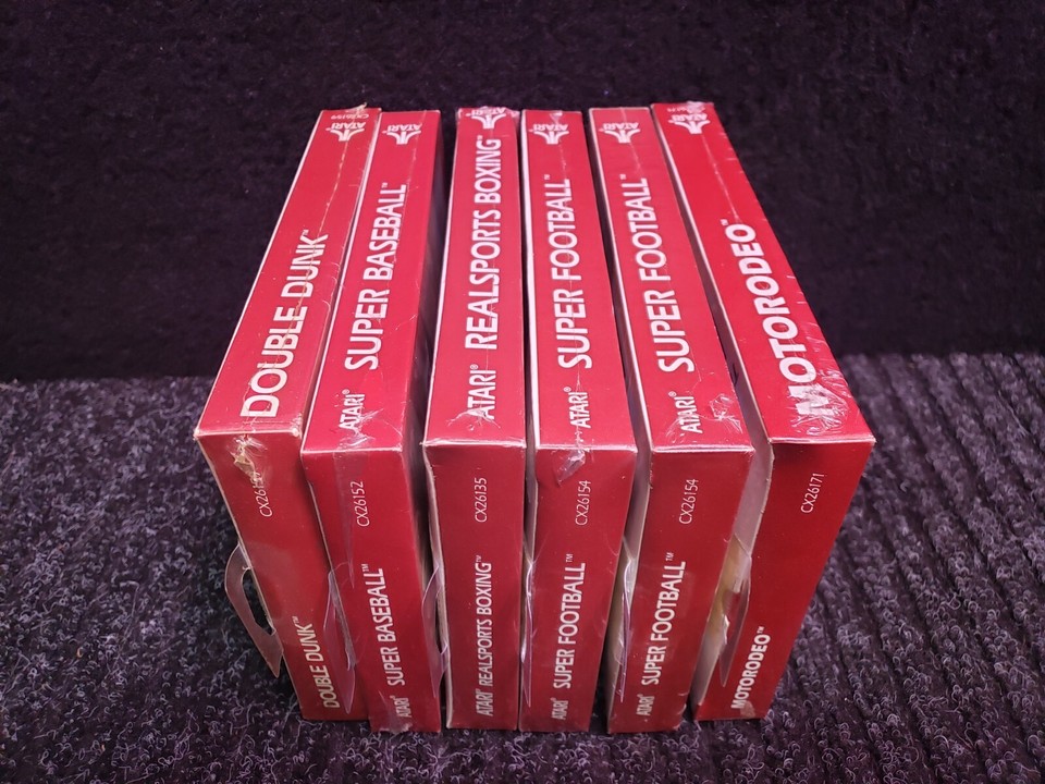Atari 2600 Red Label NIB Sealed Games LOT #1 OF 6 (Please read the ...