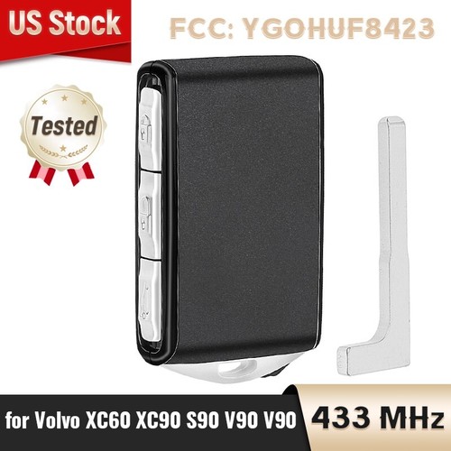 Keyless Remote Smart Key Fob for 2016-2024 Volvo XC60 XC90 S90 V90 ...