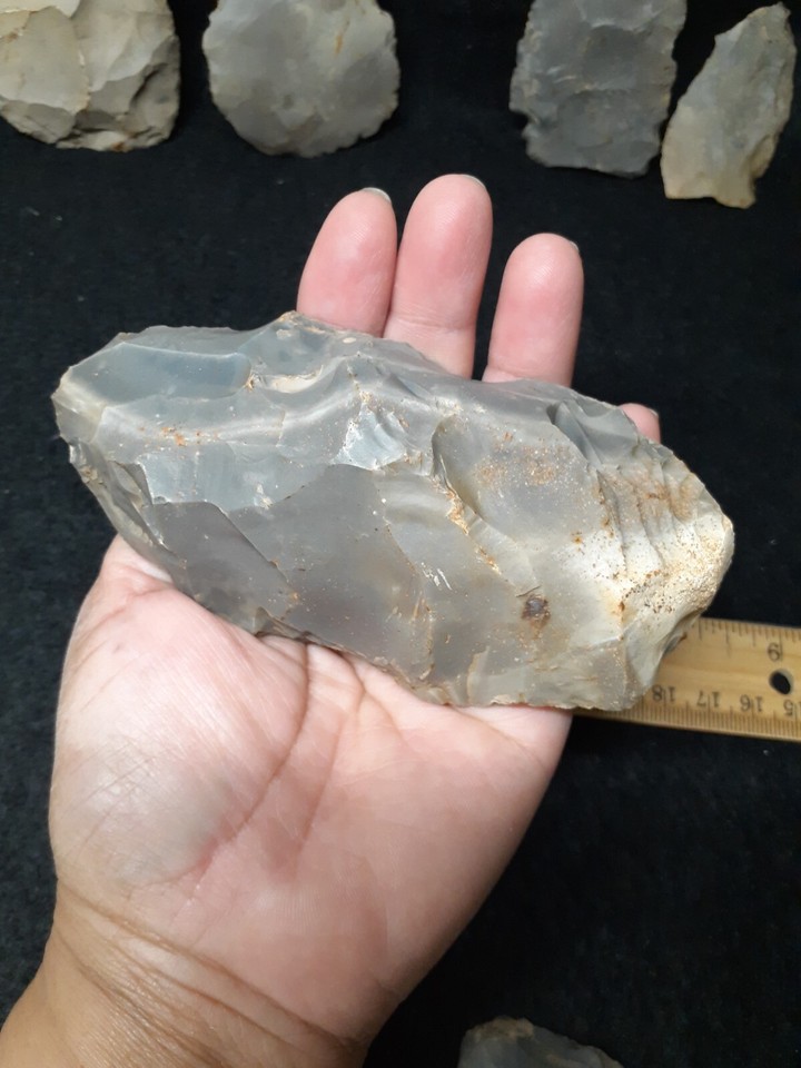 4.75" Long Native American Indian Flint Handaxe/ Scraper Artifact #B92 ...