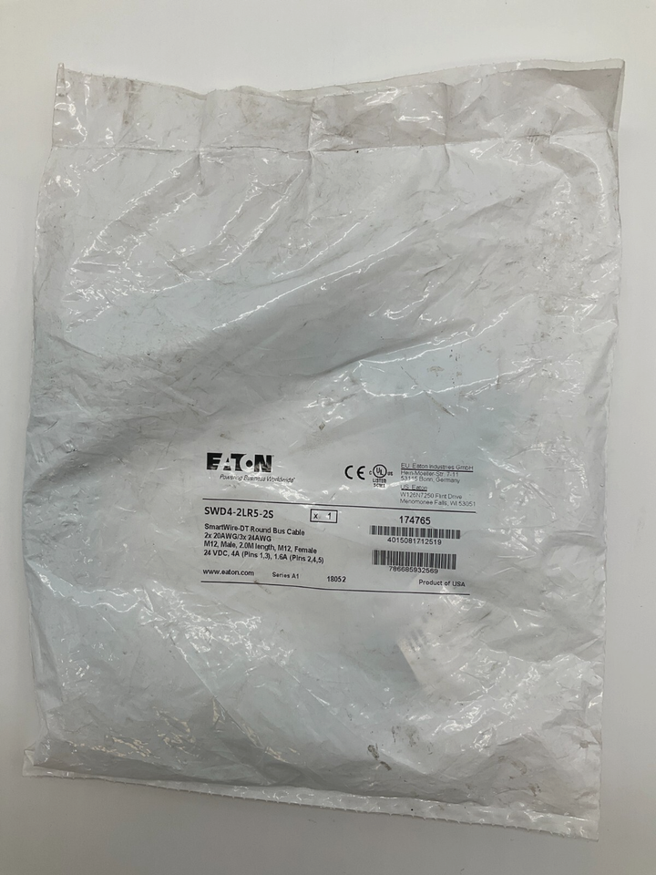 Eaton Smartwire-DT Round Bus Cable IP67 I/O SWD4-2LR5-2S *NEW* | eBay