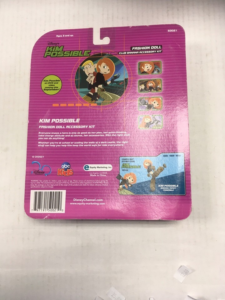 Disney Kim Possible Fashion Doll Club Banana Accessory Kit In The ...