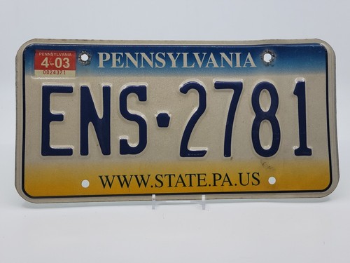 PENNSYLVANIA STATE ISSUED LICENSE PLATE ENS-2781 DECORATION ONLY ...