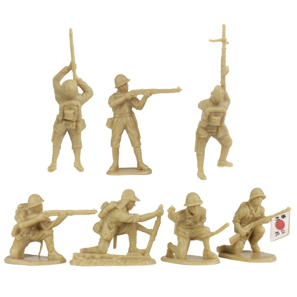 BMC WW2 Iwo Jima Plastic Army Men - 32 American and Japanese Soldier ...