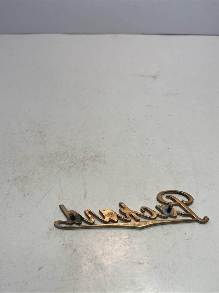 Vintage 1950S Packard Emblem Brass Script Nameplate Ornament Badge | eBay