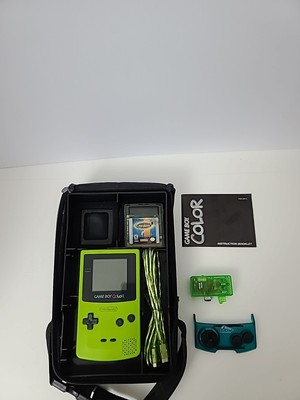 Nintendo GameBoy Color Kiwi Lime Green Console With ~Carrying Case~ Duo ...