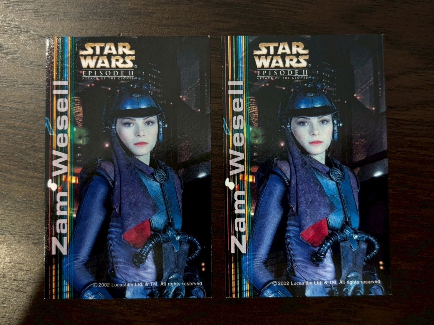 Star Wars Card Set Zam Wesell & Padmé Amidala 2002 Japanese 2Sheets 7 ...