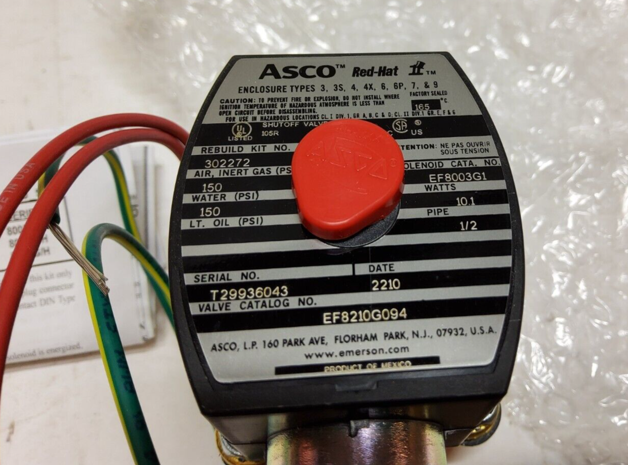 ASCO 1/2" Solenoid Valves - Brass (8210G094) for sale online | eBay