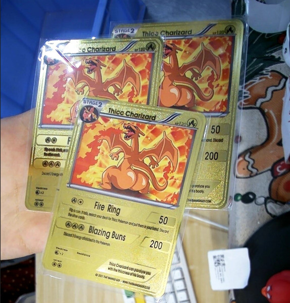 Thicc Pokémon TCG Metal Cards Thicc Charizard TCG Pokemon Gift For Kids ...