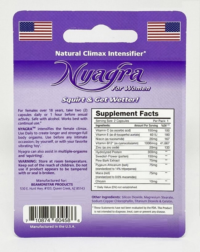 Nyagra Pills for Women Female Climax Orgasm Intensifier Enhancer 2 ...