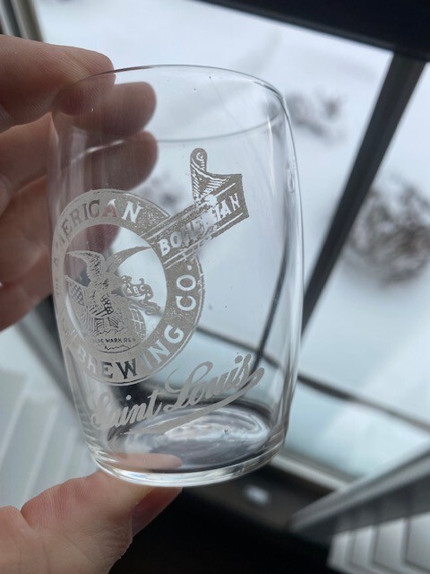 ABC American Brewing Co. of St Louis Brewery Pre Pro glass etched ...