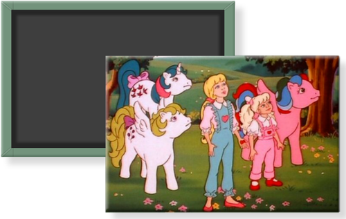 My Little Pony 80s Animated Show Cartoon Image Refrigerator Magnet 2 x ...