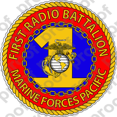 STICKER USMC UNIT 1ST RADIO BATTALION ooo USMC Lisc# 19172 | eBay