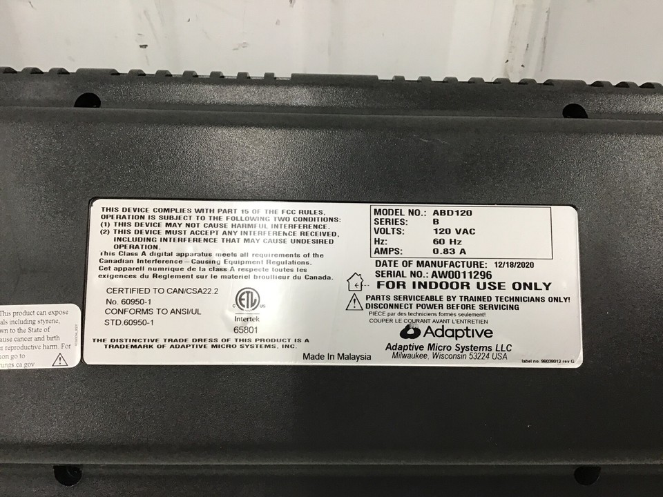 ADAPTIVE MICRO SYSTEMS - 1038-1113 Electronic Message Display Sign | eBay