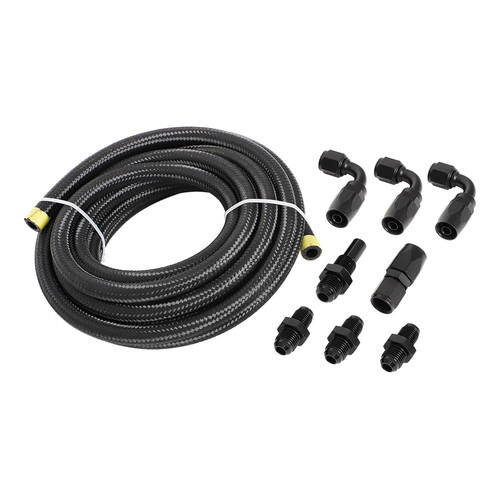 Automatic Transmission Cooler Line Kit Fit GM 4L80E 6AN Nylon Steel ...