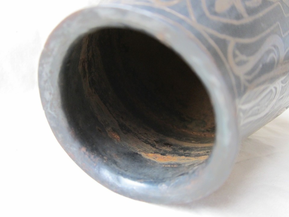 Antique Islamic Indo-Persian , iron with silver koftgari vase | eBay